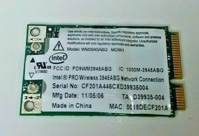 Intel PRO/Wireless WI-FI 3945ABG Mini PCI Express Card WM3945ABG | eBay