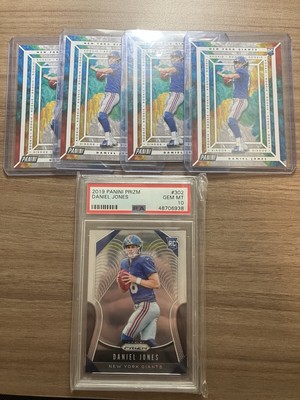 2019 Panini Prizm - Rookie #302 Daniel Jones (RC) PSA 10 w/ 4 POTD ...