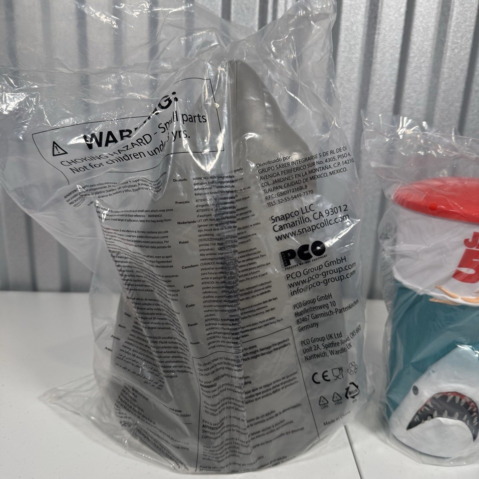 2025 AMC Theatres Jaws 50th Anniversary Shark Popcorn Bucket & Cup ...