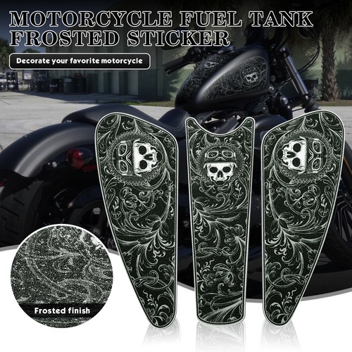 Motorcycle Tank Pad 3D Tank Sticker Decal For Softail Dyna Bobber | eBay