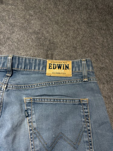 Edwin Jeans Mens 38x27 Blue Medium Wash Ed 80 Slim Denim Pants Casual ...