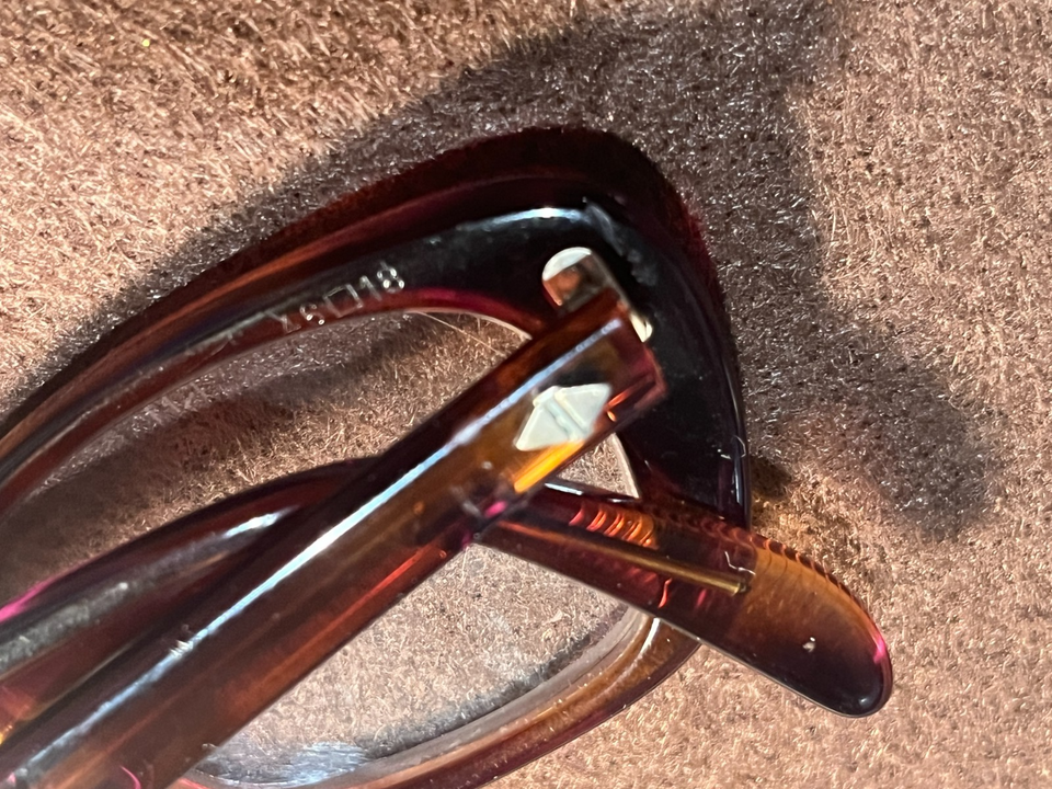 ITEK 4 1/4 5 1/2 Vintage Eyeglasses Dark Brown Turtle Shell With 5 ...