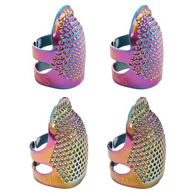 4Pcs Sewing Thimbles, Adjustable Metal Thimbles for Hand Sewing Finger ...