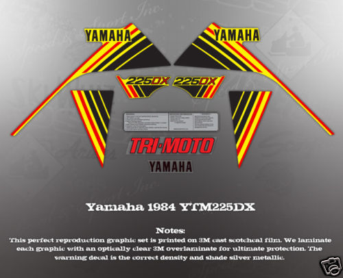 YAMAHA 1984 YTM225DX YTM225 DECAL GRAPHIC KIT LIKE NOS | eBay