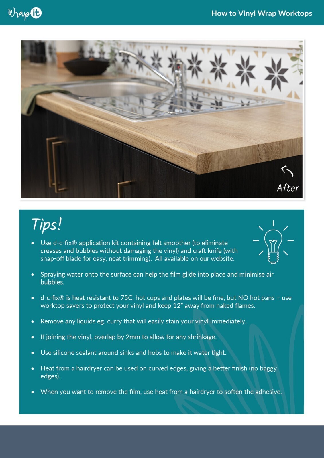 Self Adhesive Vinyl Wrap Film for Kitchen Doors & Worktops dc fix ...