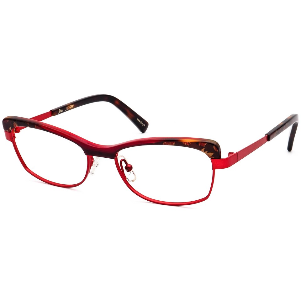 JF Rey Women's Eyeglasses PA016 3030 Red/Floral Havana Butterfly Frame ...