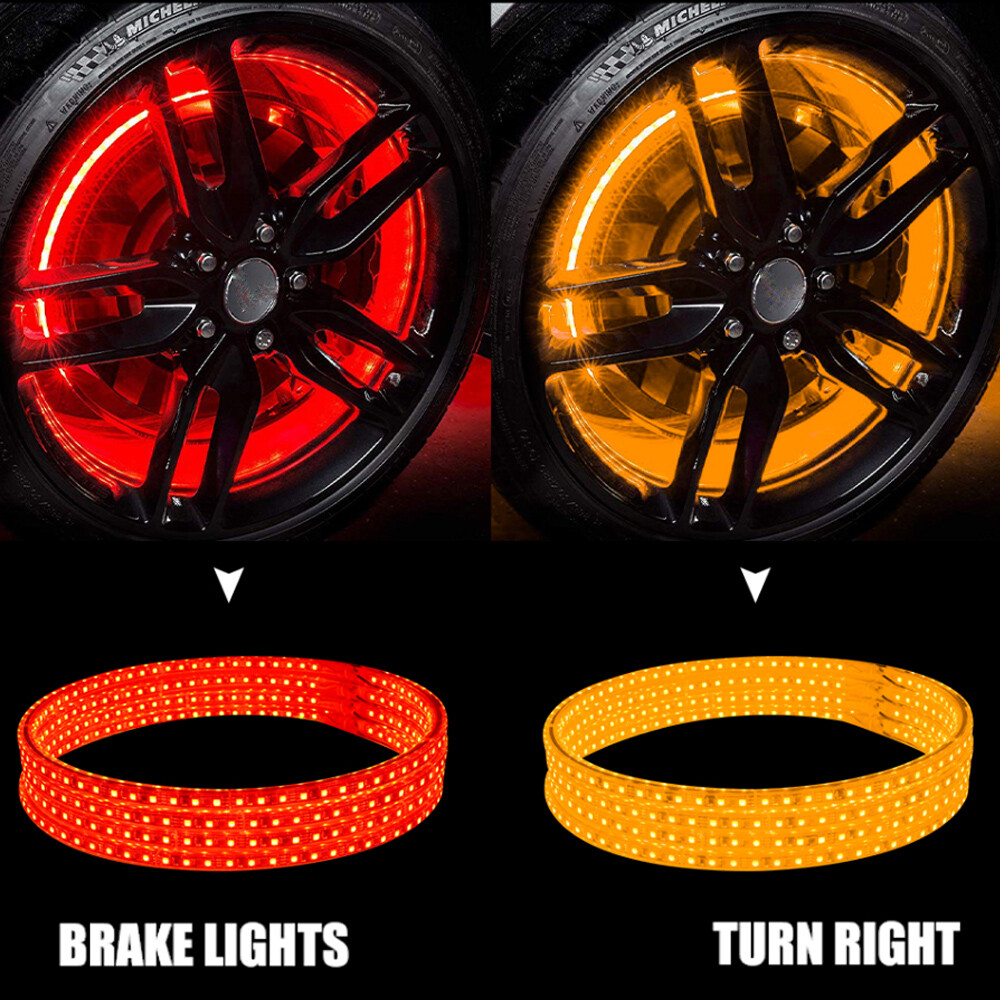 Car 15.5'' RGBW LED Wheel Ring Lighting Kits For Chevy Silverado 1500 ...
