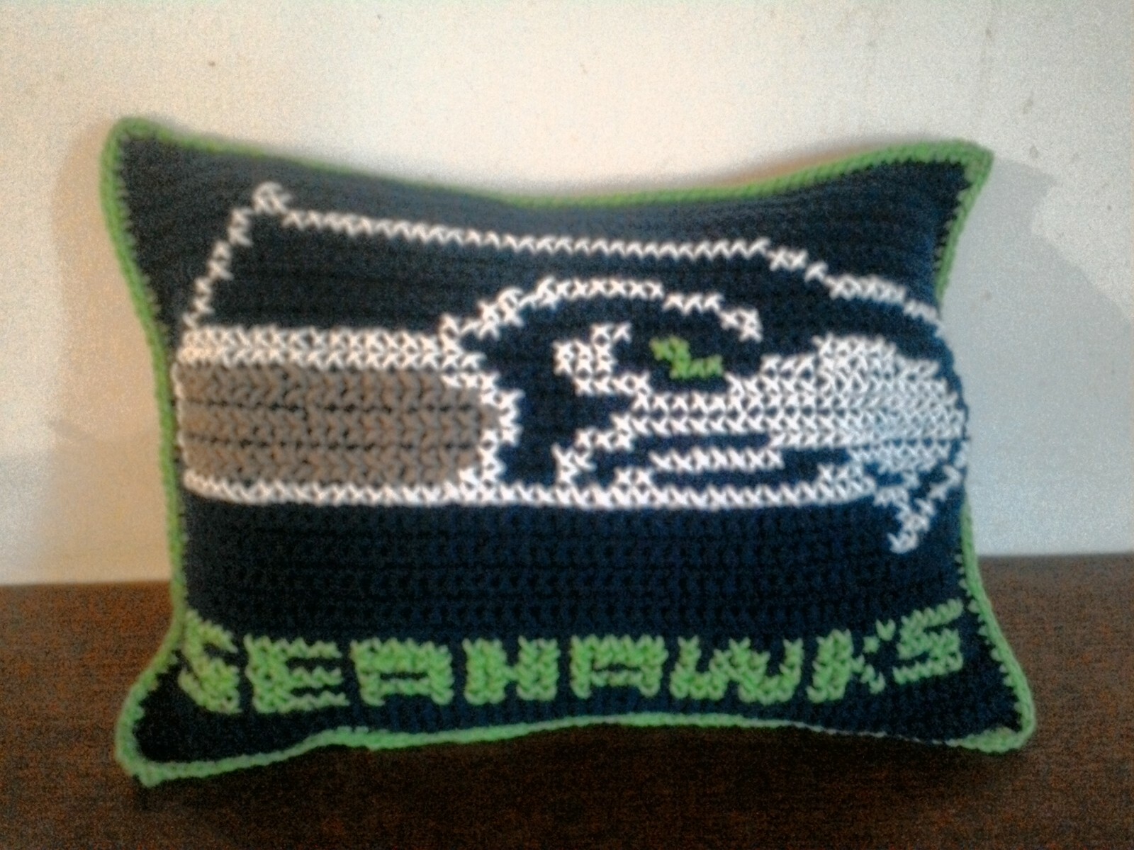 Crochet Handmade Seattle Seahawks NFL Football Pillow | eBay