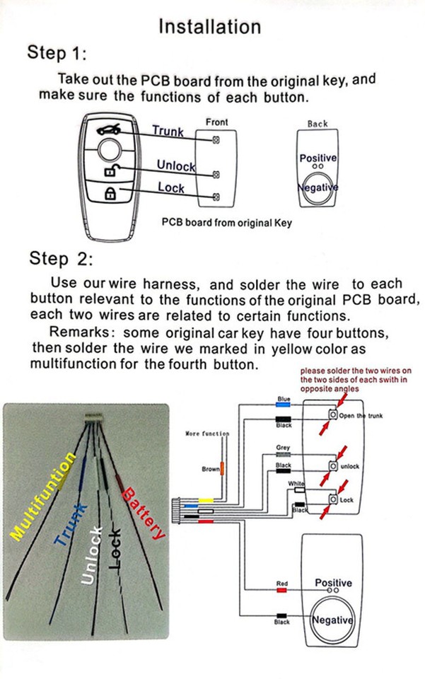 Smart Keyless Remote Car Key HD LCD Touch Screen Protective Anti ...