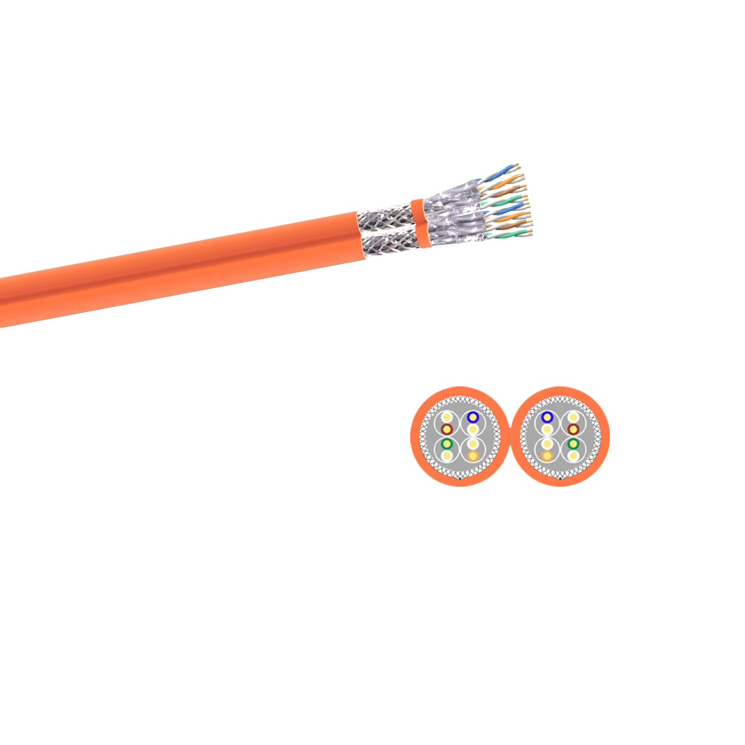 Cat7 / Cat8 Netzwerkkabel Verlegekabel Simplex Duplex Kabel 25 50 100 200 300 | eBay