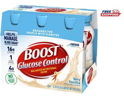 BOOST Glucose Control Nutritional Drink Protein Shakes, 8 fl oz, 6 Pack ...