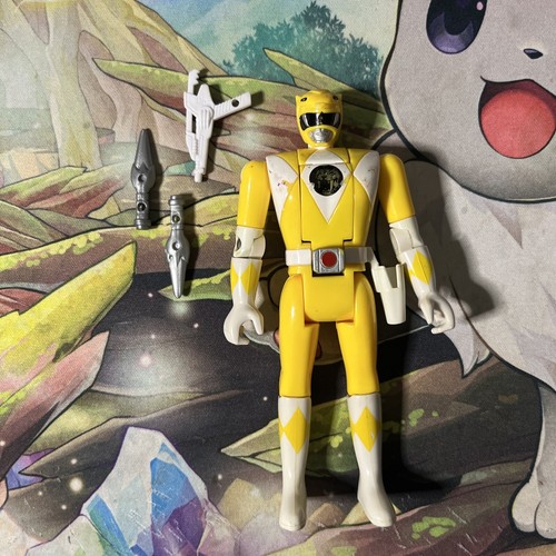 1993 Bandai Mighty Morphin Power Rangers MMPR Flip Head Yellow Ranger 5 ...