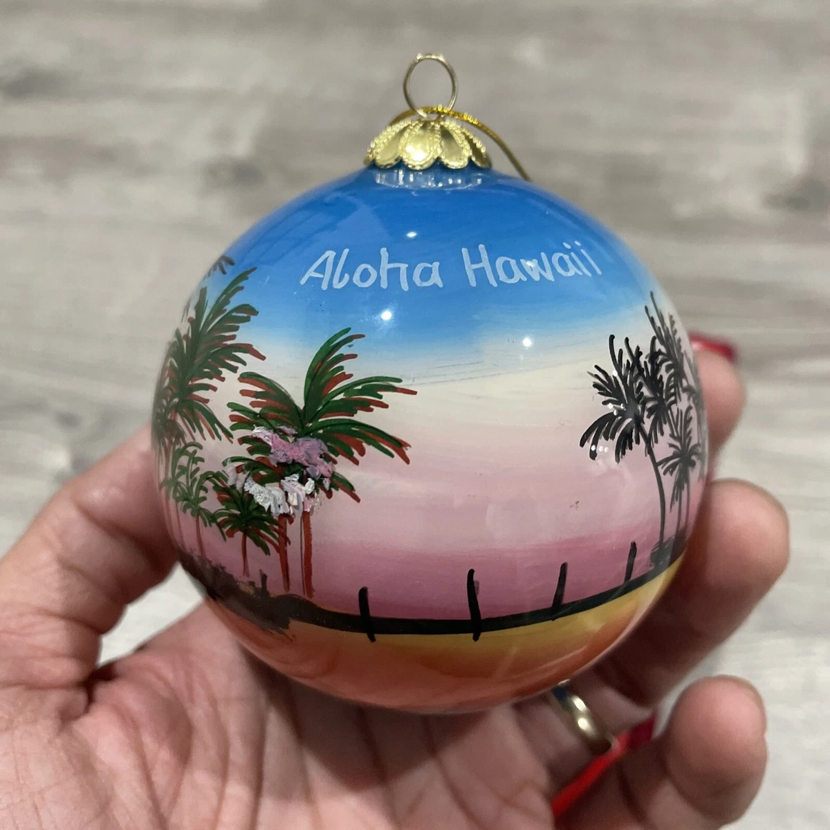 Hawaiian Christmas Glass Ornaments