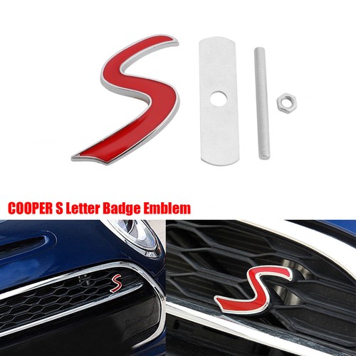 FOR MINI COOPER S GRILL BADGE REPLACEMENT EMBLEM METAL WITH FITTING KIT ...