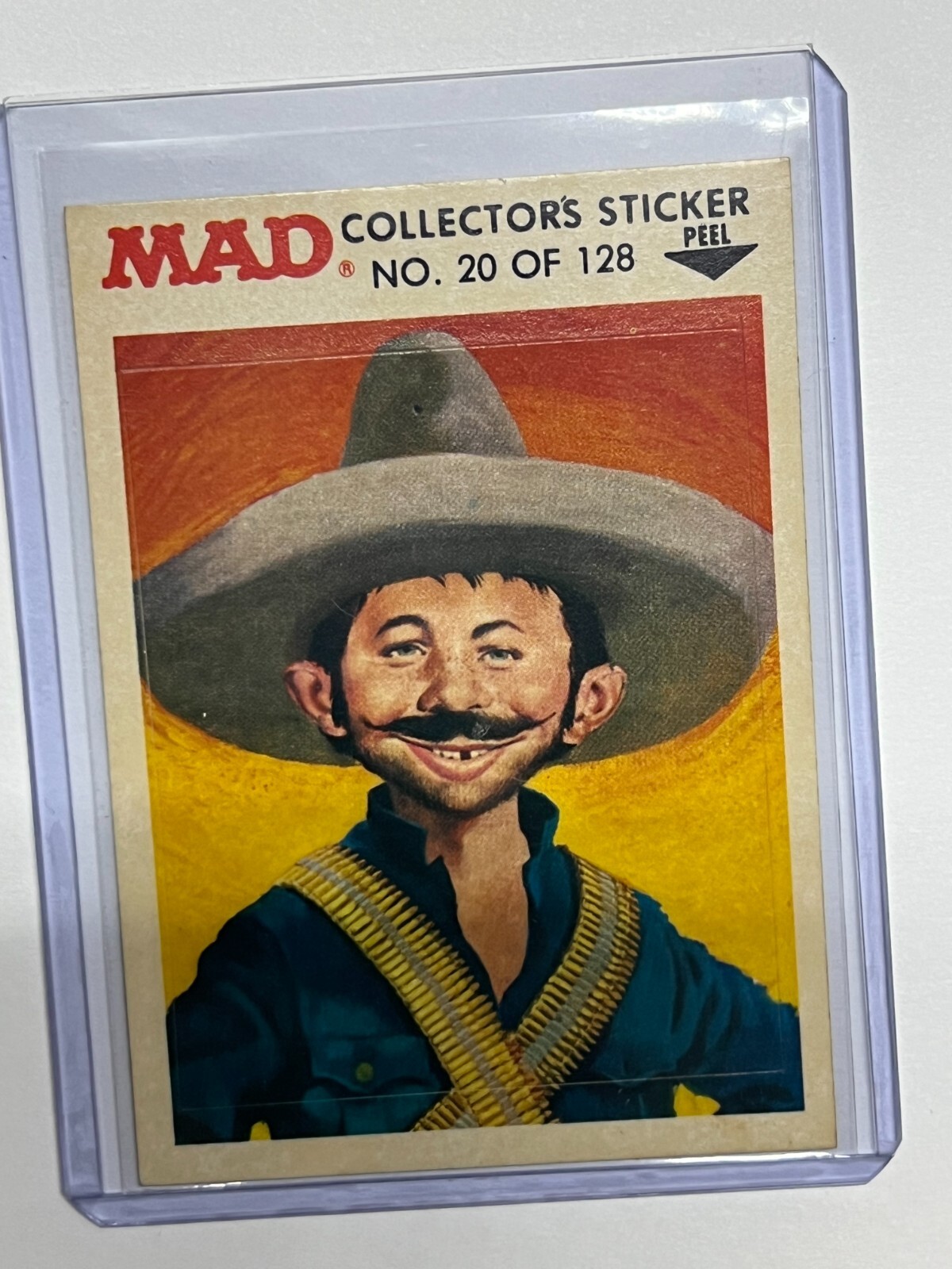 1983 Fleer Mad Stickers Trouble Sticker Alfred E Newman as Pancho Villa ...