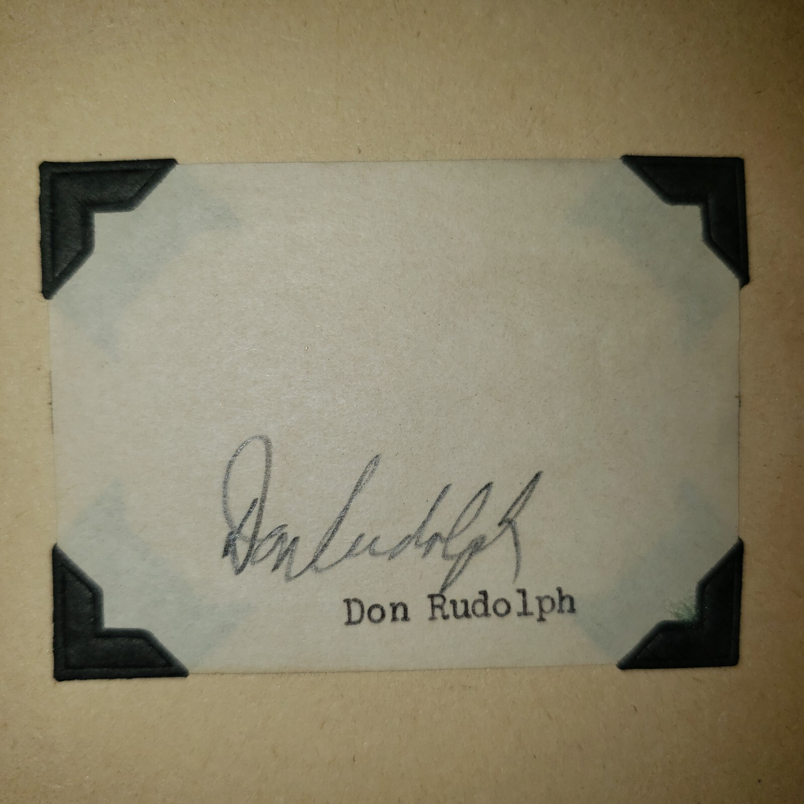 Vintage Don Rudolph Autograph | eBay