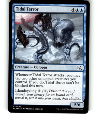 MTG March of the Machine Tidal Terror 0082 C NM/MT | eBay