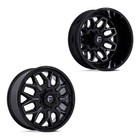 20x8.25 Fuel D875 Flux Black Brushed Gray PRE-11 GM DUALLY Wheels 8x6.5 ...