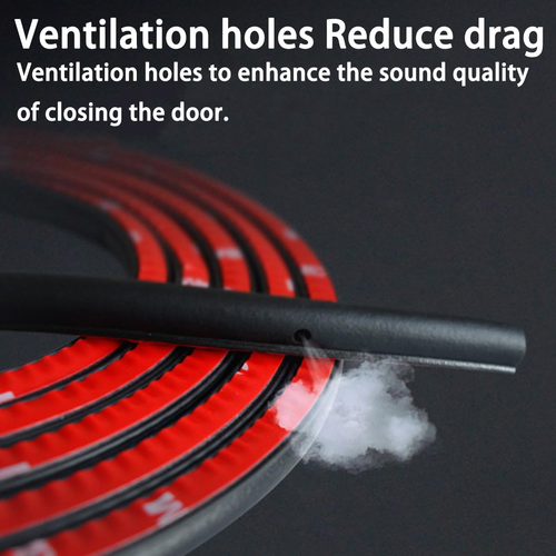 Car Door Rubber Seal Strip, D-Shape Auto Weather Striping, 3M Self ...