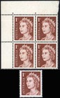 Australia SG382 1c Deep Brown FULL OFFSET Block U/M | eBay