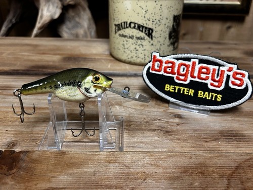 Vintage Bagley Brass 1DSF2 Diving Small Fry Bass Color LB4 Bass Fishing ...