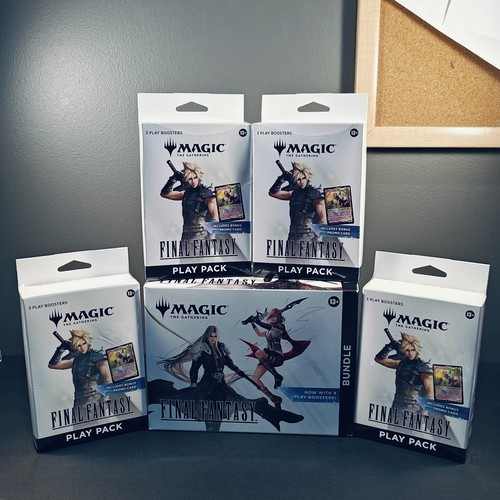 Magic the Gathering Final Fantasy Bundle 9 Booster Packs & 4X Play Pack ...
