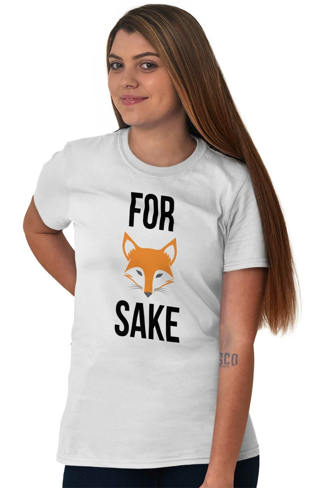 For Fox Sake Foxes Pun Cute Humor Gift Idea Womens Short Sleeve ...