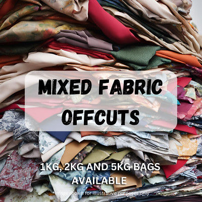 CLEARANCE Mixed Remnants Scraps Cut Offs Bundle Fabric Material 1kg 2kg ...