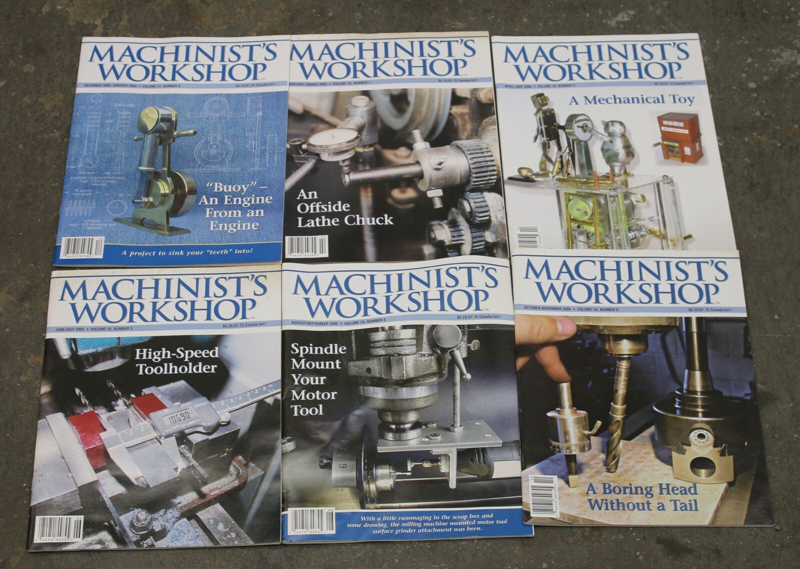 Lot of (6) Machinist's Workshop Magazines Complete 2005 Issues | eBay