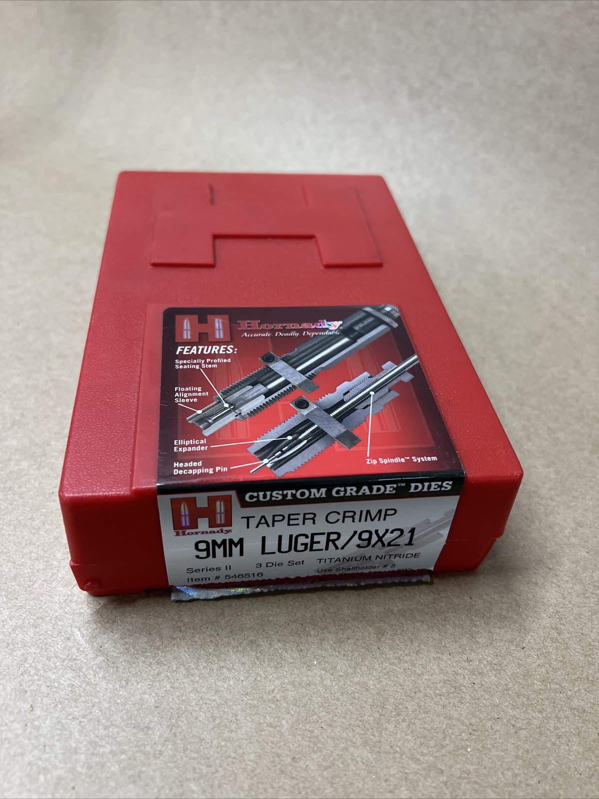 Hornady 9mm Luger/9X21 Custom Grade Reloading 3-Die Set Full Length ...