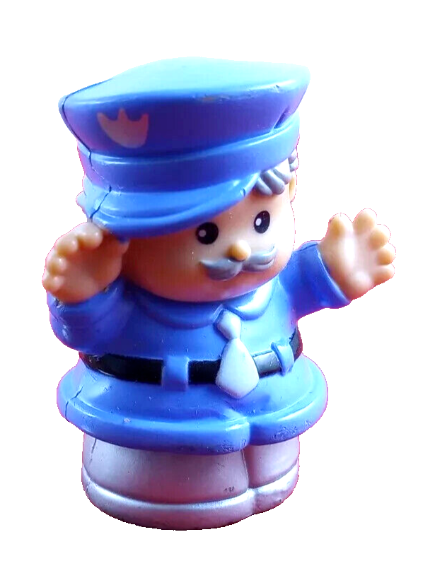 Fisher Price Little People Chunky Grey Hair Police Officer Figure | eBay