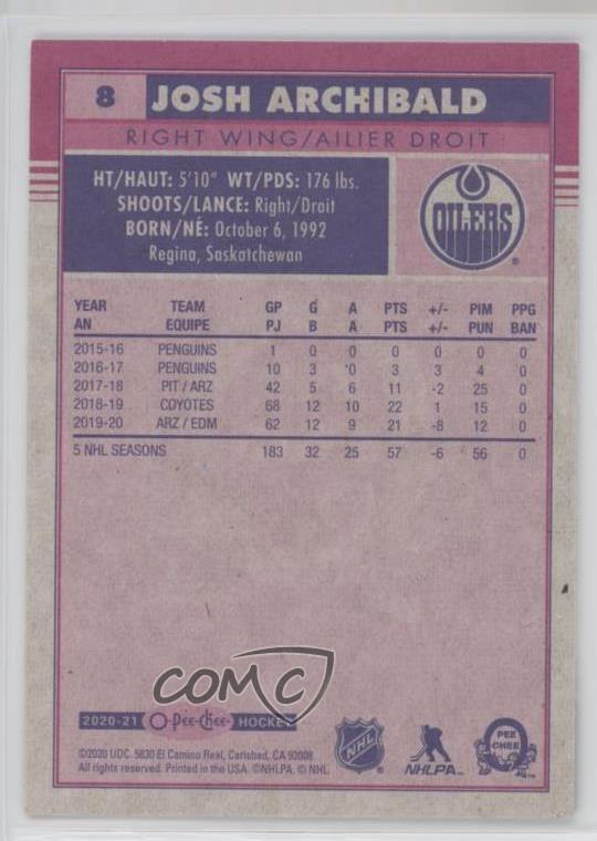 2020-21 O-Pee-Chee Retro Josh Archibald #8 | eBay