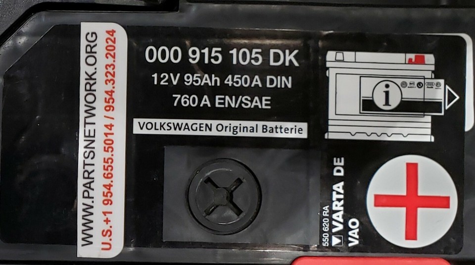 VW AUDI A8 D3 000915089KDSP 000915105DL 000915105DK 12V 110Ah 850A ...