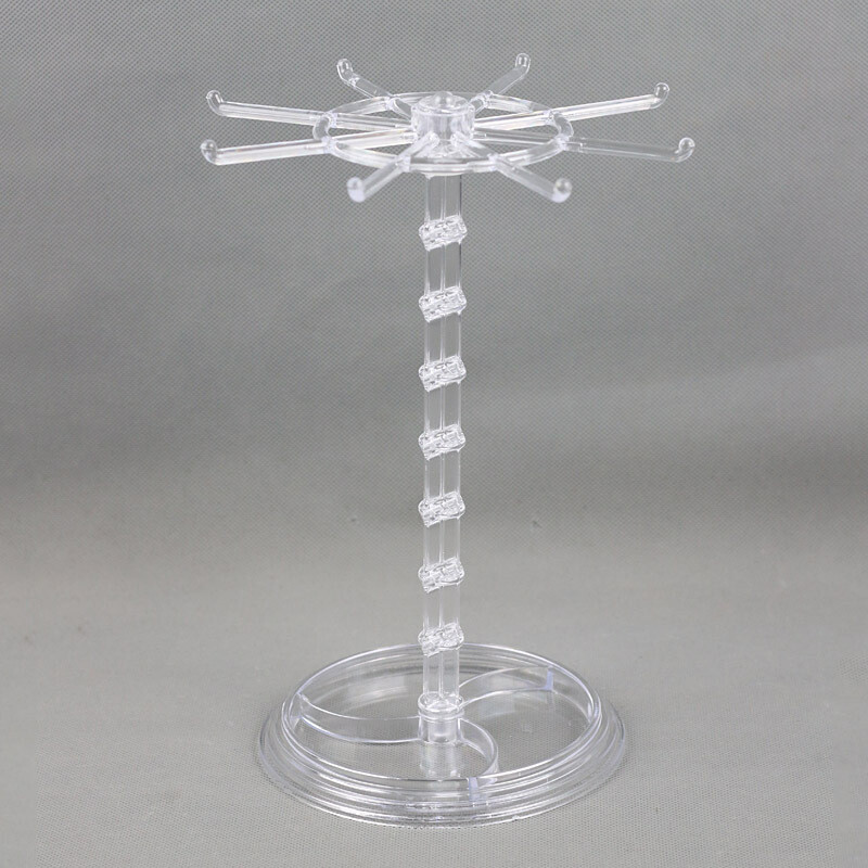 Rotating Rack Jewelry Keyring Display Hanger 2 Tier Revolving Stand ...