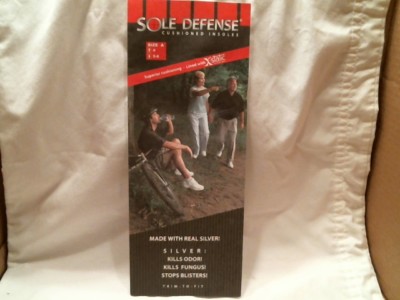Sole Defence x-static silver fiber cushioned shoe insoles size-men 4 ...