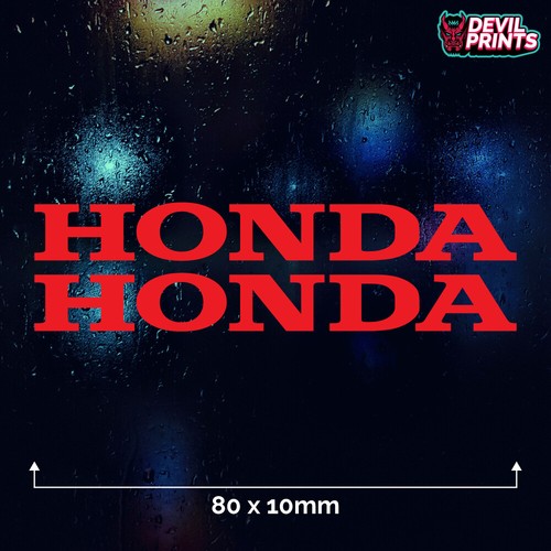 2 x HONDA Text Logo Bike Motorcycle Helmet Tank Wings Car Sticker ...