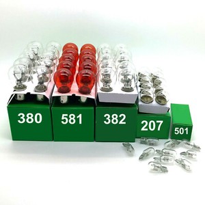 50 x Assorted Quality 12 Volt Car Bulbs Set - 10 of Each 380 382 581 ...
