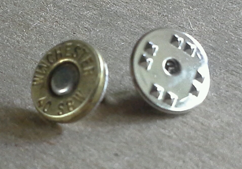 .40 Caliber Bullet Lapel Pin. Unique un-dented primer! Most caliber ...