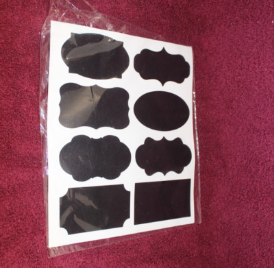 8 Black Label Blackboard Stickers-8 Sheets in Pack | eBay