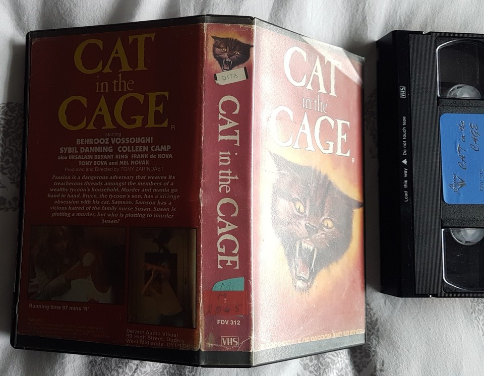 THE CAT IN THE CAGE (VHS) PRE CERT - Sybil Danning + Colleen Camp + Mel ...