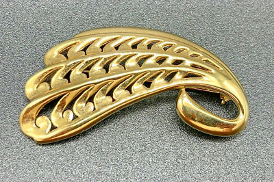 Napier Angel Wing Highly Polished Gold Plated Metal Pin Vintage USA | eBay