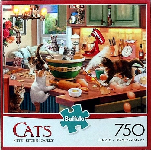 Kitten Kitchen Capers Steve Read 750 pc Jigsaw Puzzle 24" X 18" Buffalo ...