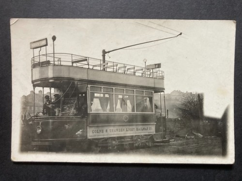 Colne & Trawden Tram Car Colne Lancashire Real Photo Vintage Postcard ...