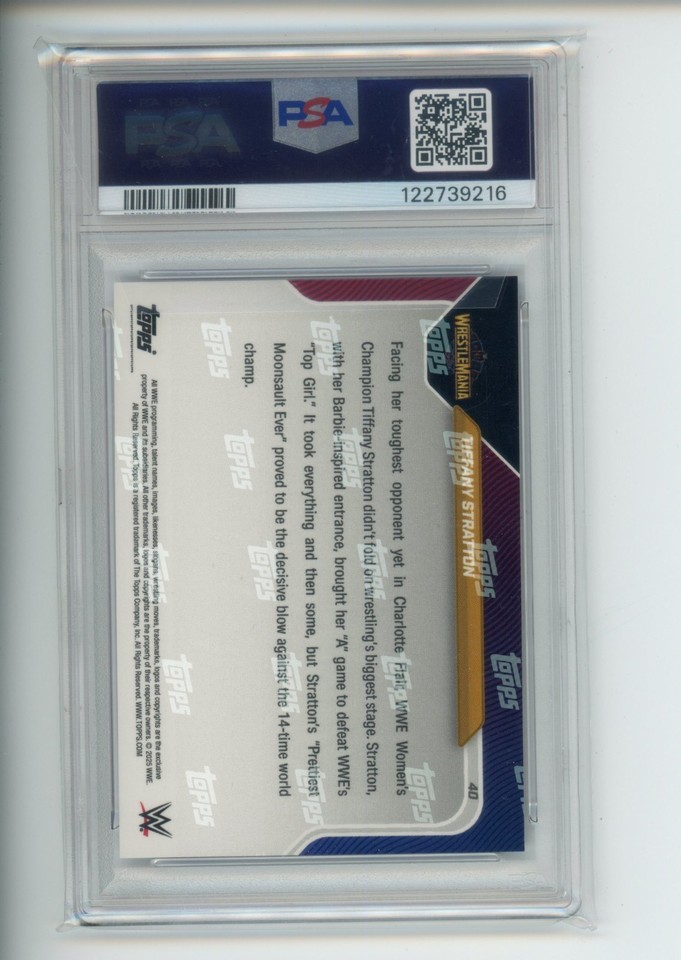 2025 Topsp Now WWE Tiffany Stratton #40 Vegas Runs on Tiffy Time PSA 10 ...