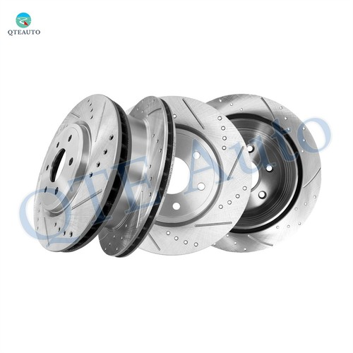 Set 4 Front 296mm-Rear 286mm Drilled Brake Rotors For 2005-2022 Nissan ...