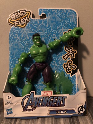 NEW Hasbro Marvel Avengers Bend and Flex Hulk 6-Inch Flexible Action ...