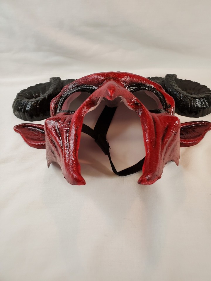 Red And Black Demon Devil Face Mask Halloween Costume Cosplay Party ...