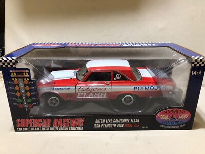 CALIFORNIA FLASH BUTCH LEAL 1/18 HARD TOP 1965 PLYMOUTH AWB SUPERCAR ...