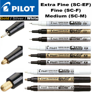 Pilot Super Color Marker Pen Metallic Paint Pens - Assorted Sizes and ...