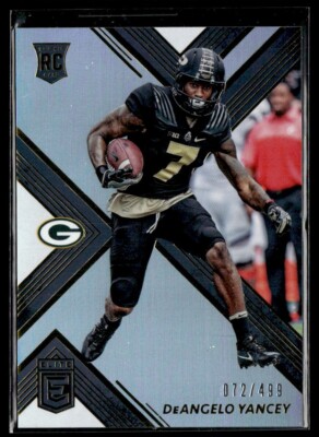 2017 Panini Elite RC DeAngelo Yancey Rookie 072/499 Green Bay Packers ...